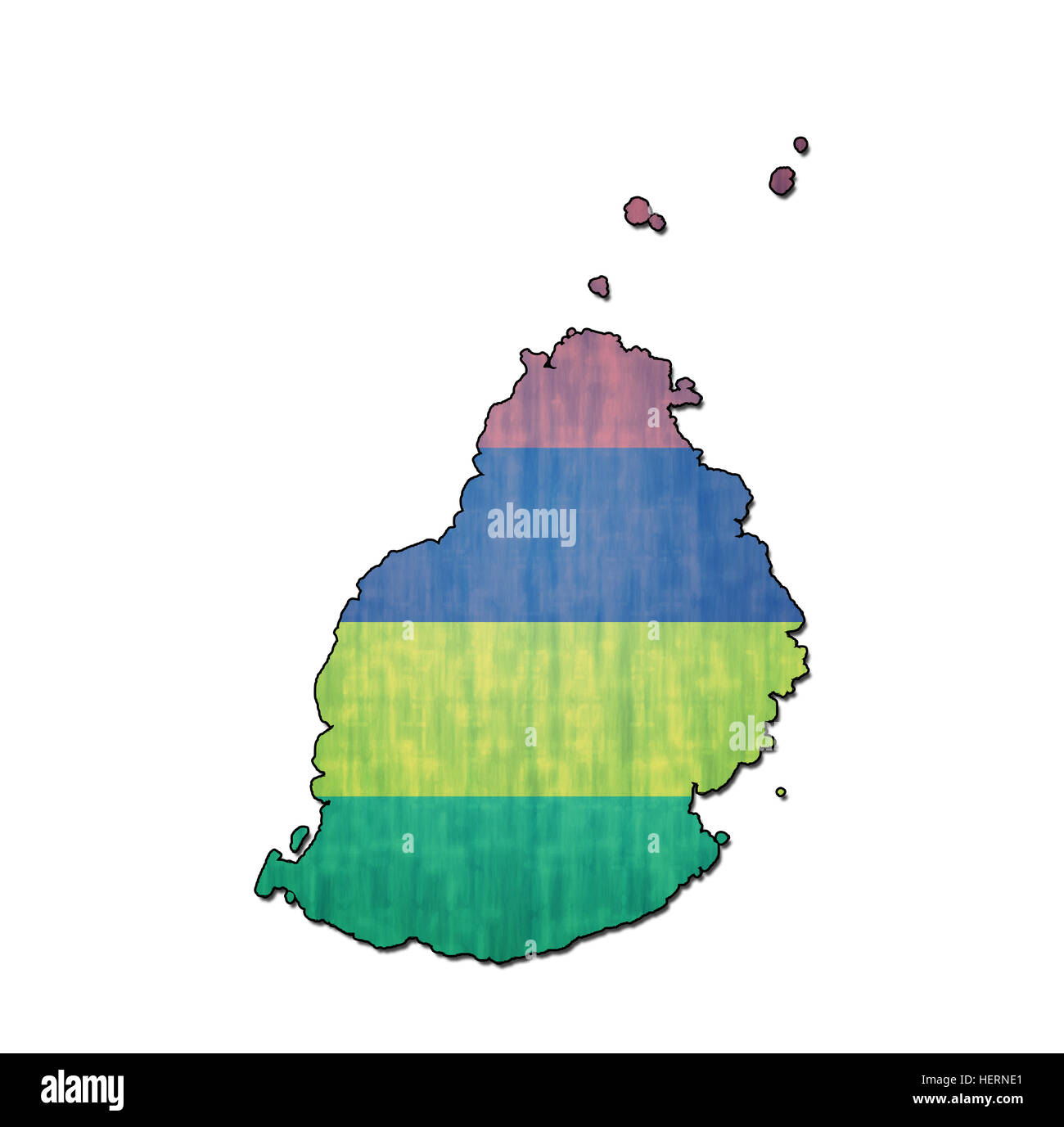 Old mauritius map Cut Out Stock Images & Pictures - Alamy