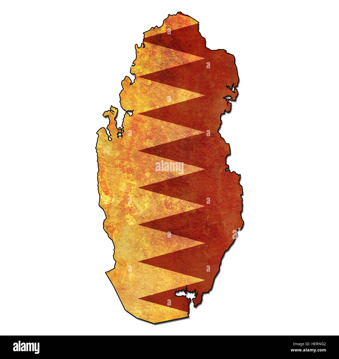 Qatar map flag Cut Out Stock Images & Pictures - Alamy