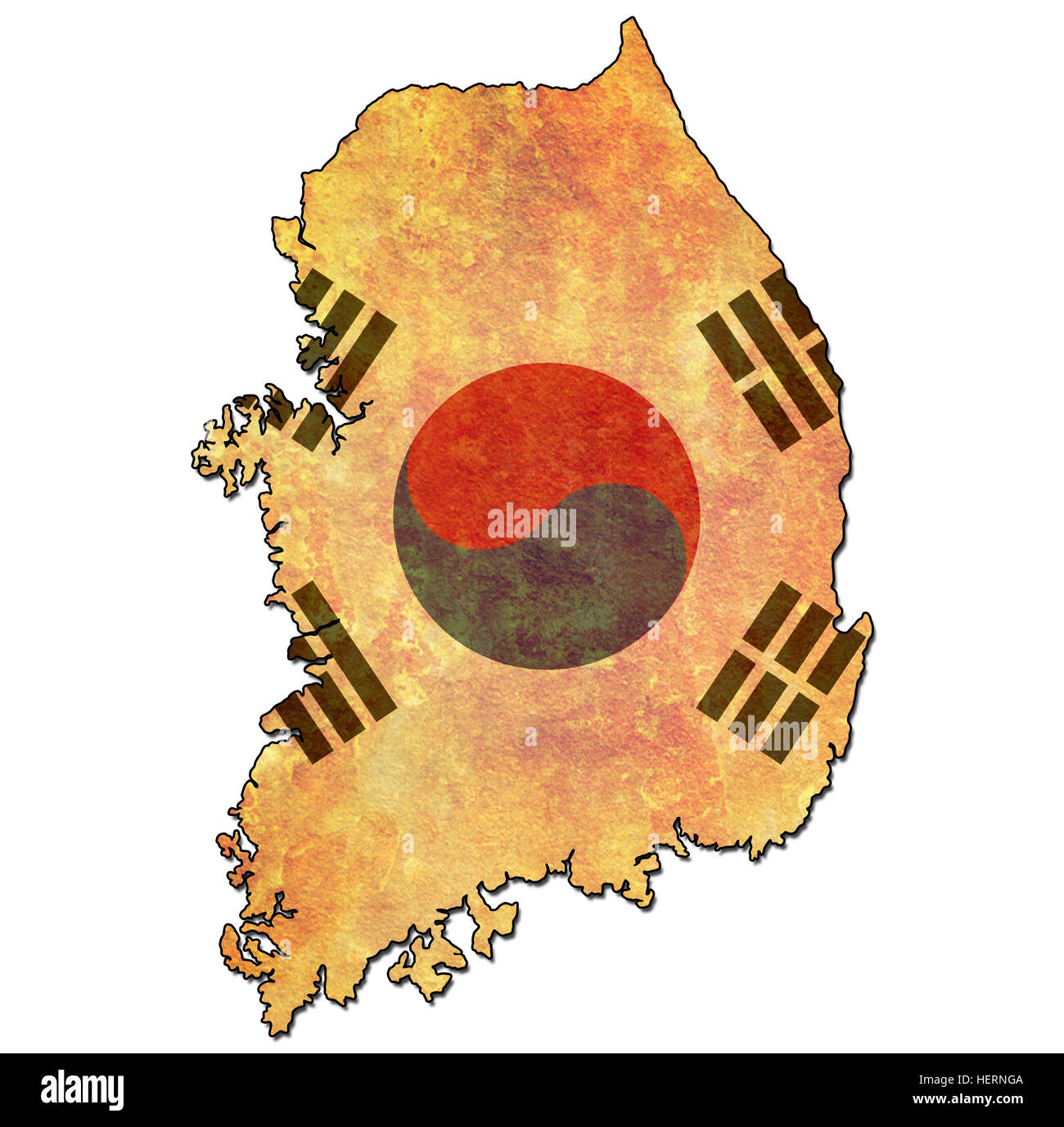 Old map of korea Cut Out Stock Images & Pictures - Alamy
