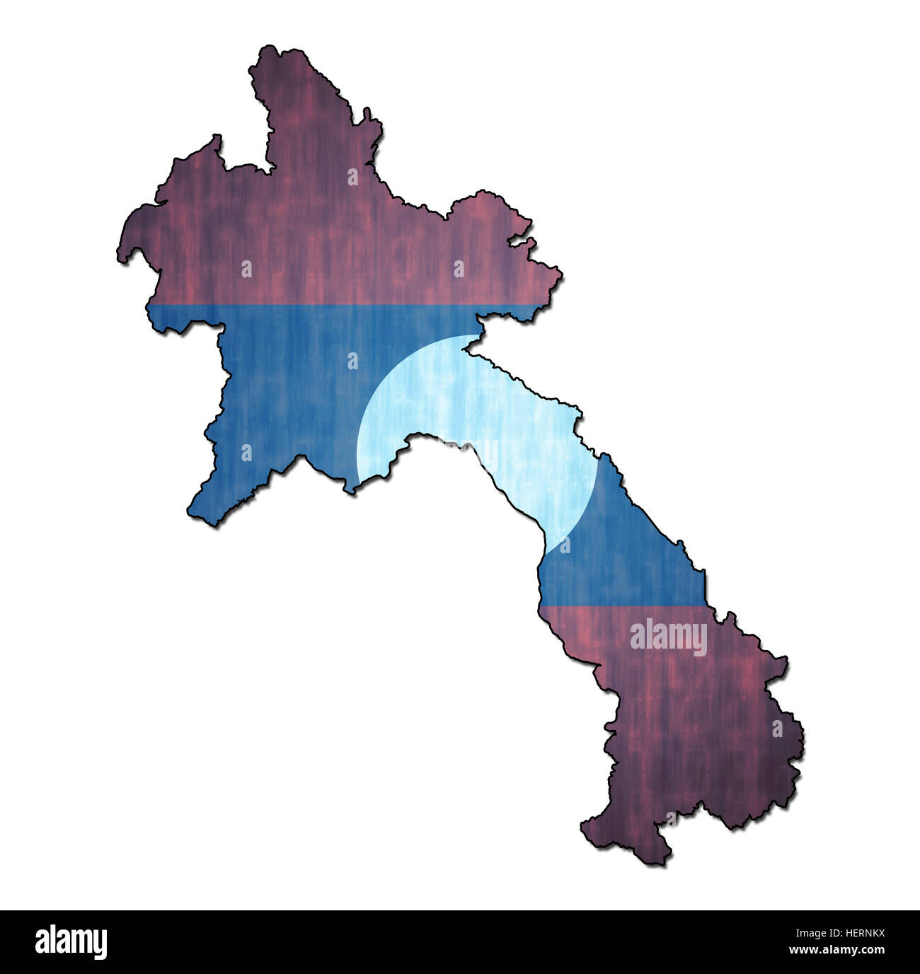 Laos flag map Cut Out Stock Images & Pictures - Alamy