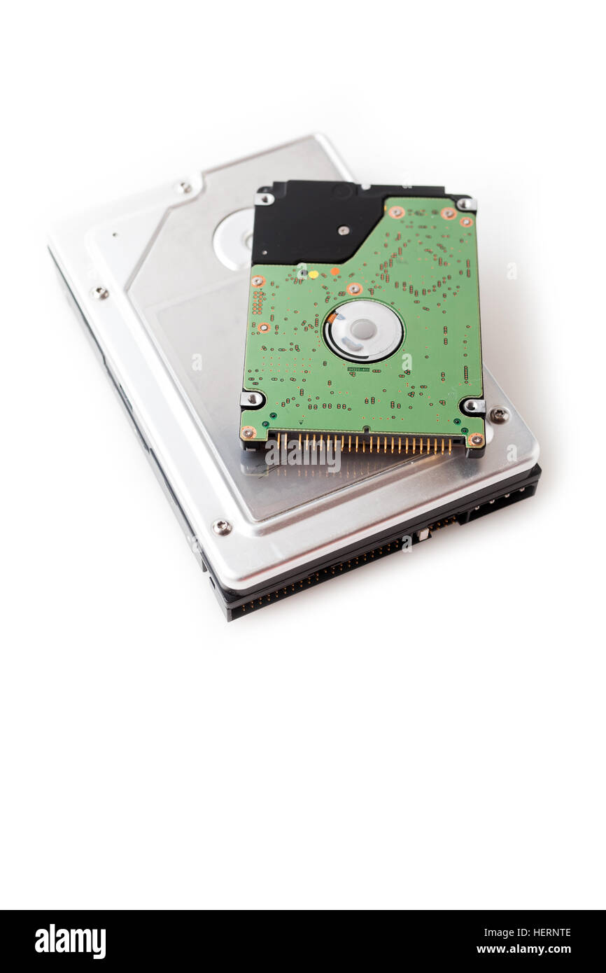 Storage device (Hard disk drive) HDD isolated on white background Stock ...