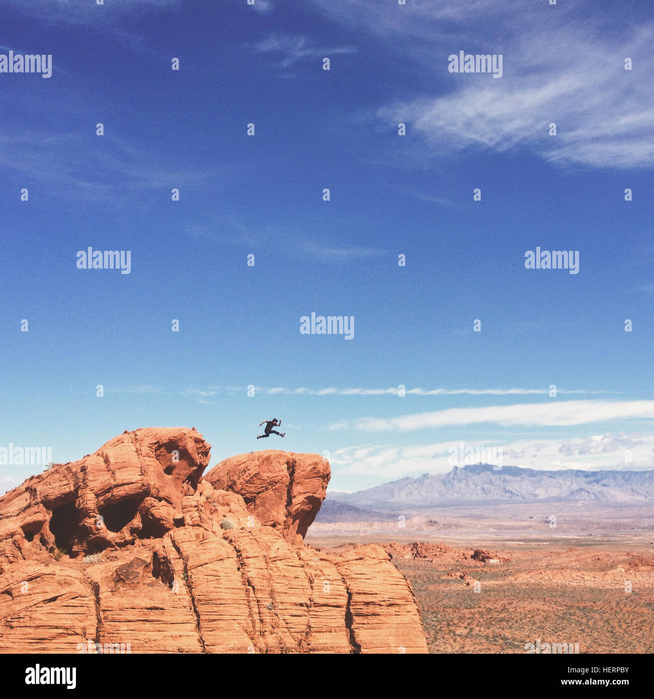 Man Jumping Over Rocks High Resolution Stock Photography and Images - Alamy