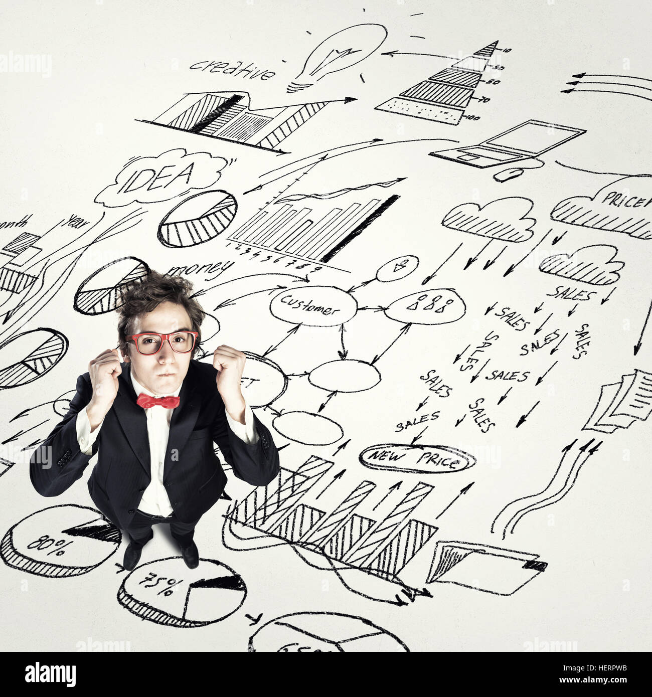 Funny man from top Stock Photo - Alamy