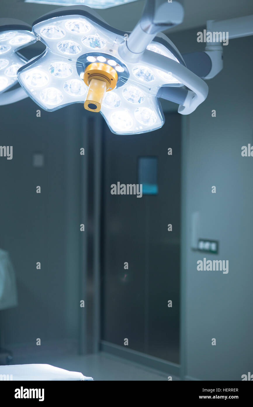 Operating emergency room surgery theater lighting in hospital to enable ...