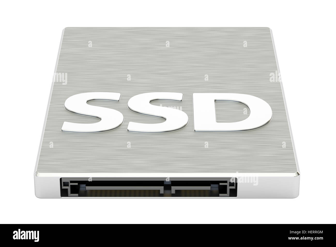 Solid state drive SSD, 3D rendering isolated on white background Stock ...