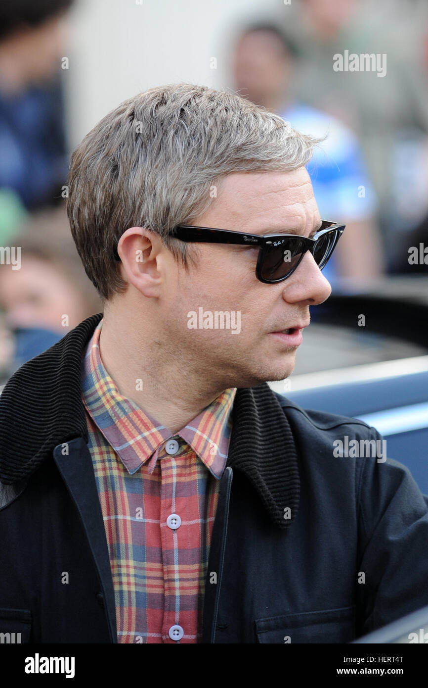 Martin Freeman who plays Doctor John Watson in BBC show Sherlock Stock ...