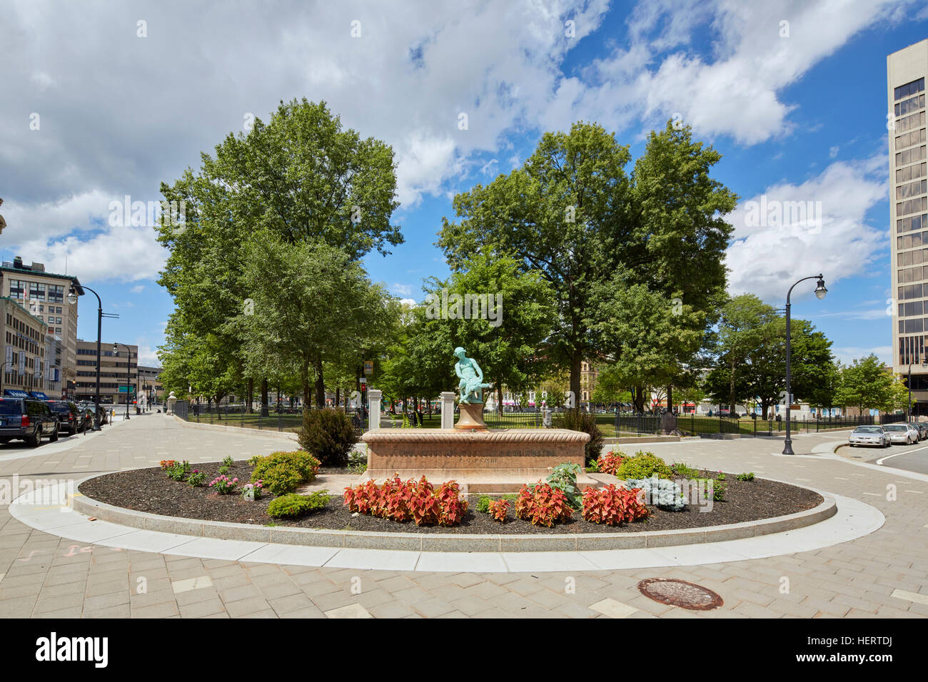 Burnside Fountain, Turtle Boy by Henry Bacon, Worcester, MA, USA Stock ... Burnside Fountain, Turtle Boy by Henry Bacon, Worcester, MA, USA Stock ...