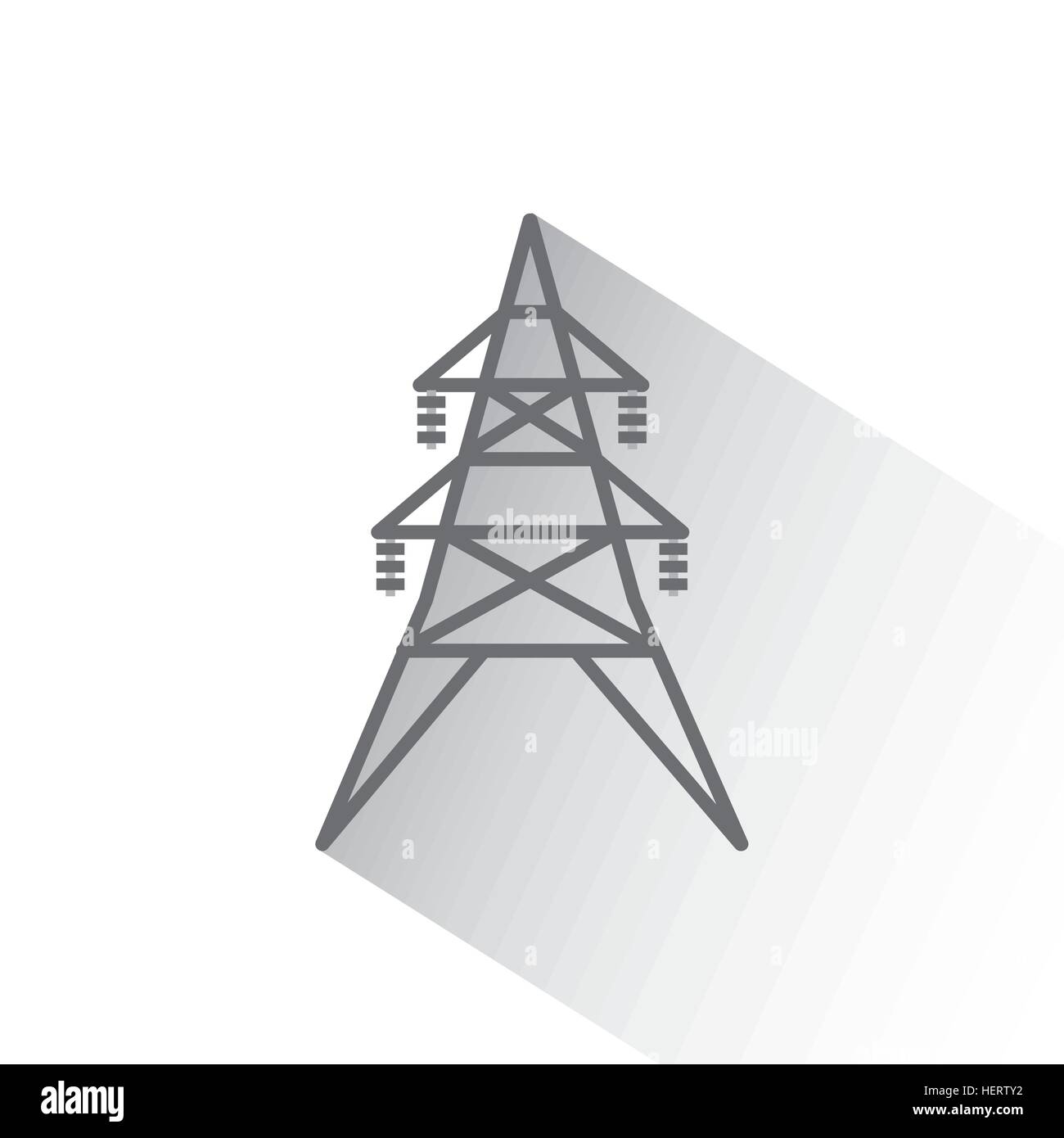 energy tower structure icon over white background. vector illustration ...