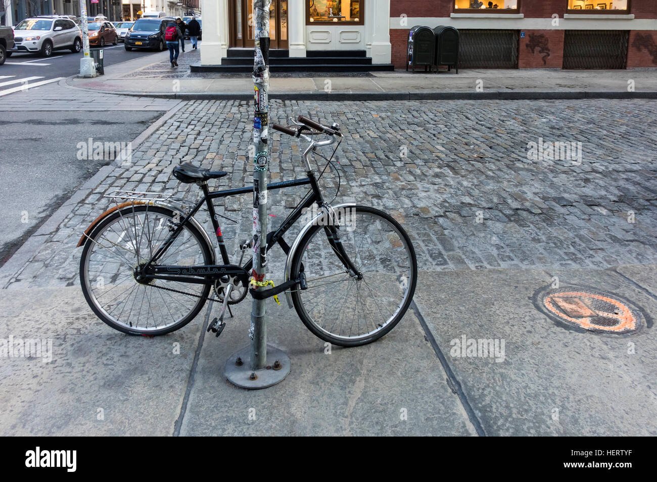 Steel body ten-speed bike in Soho in New York City Stock Photo - Alamy