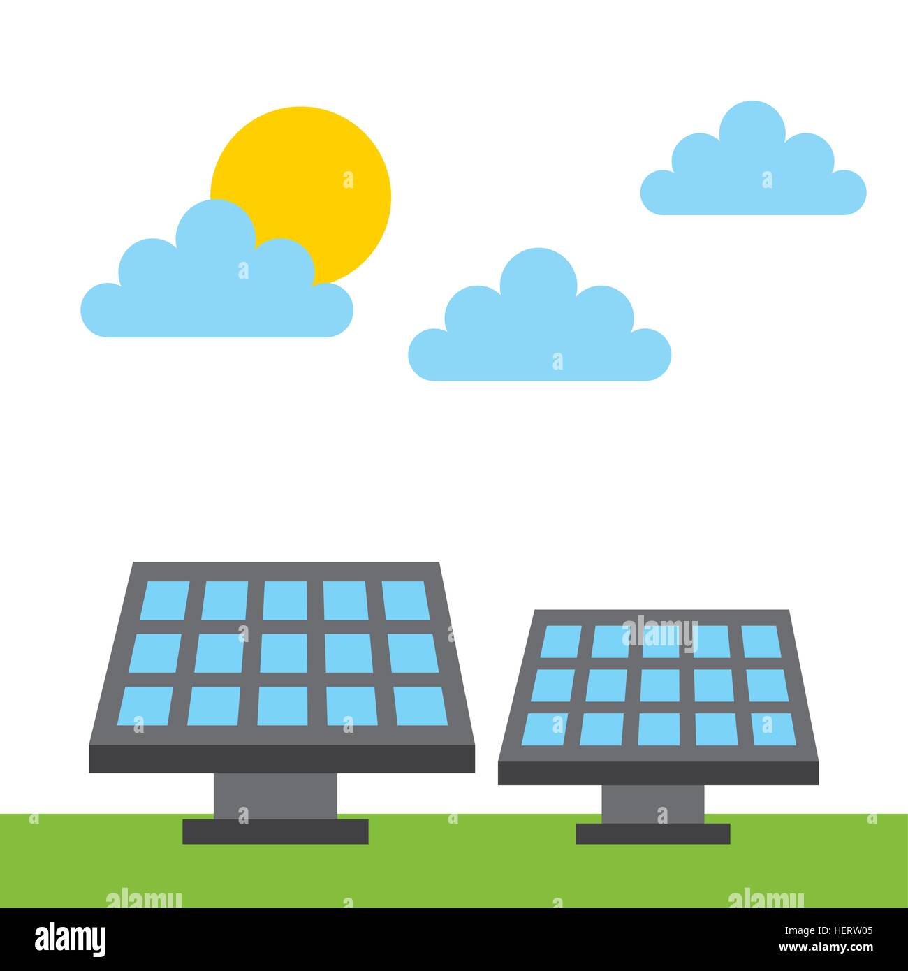 solar panel icon over white background. colorful design. vector ...