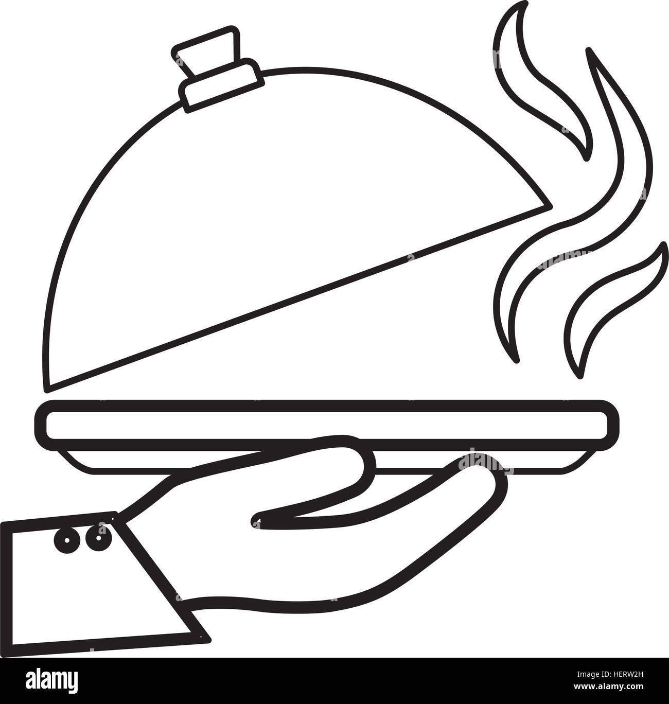 Waiter hand symbol Stock Vector Image & Art - Alamy