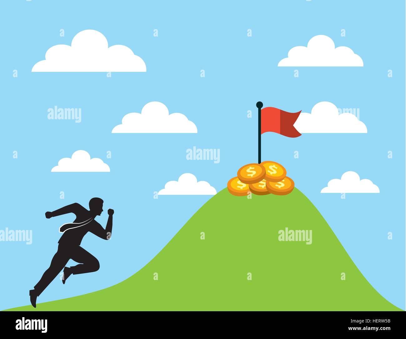 money challenge runner icon. colorful design. vector illustration Stock ...