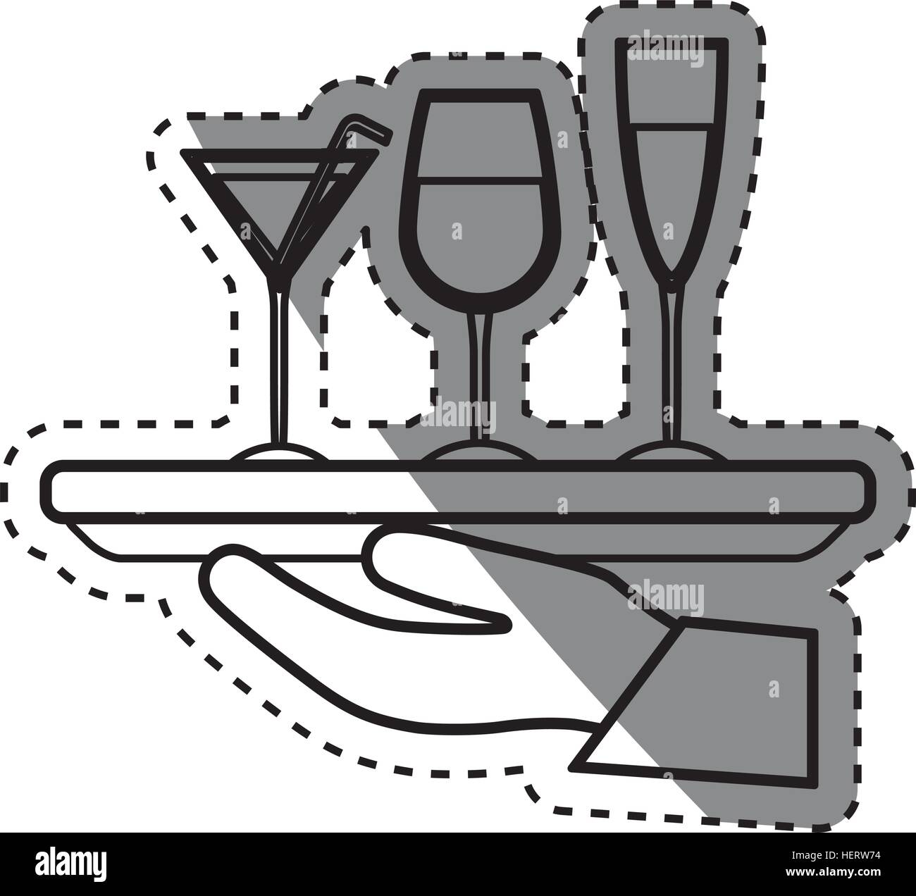 Waiter hand symbol Stock Vector Image & Art - Alamy