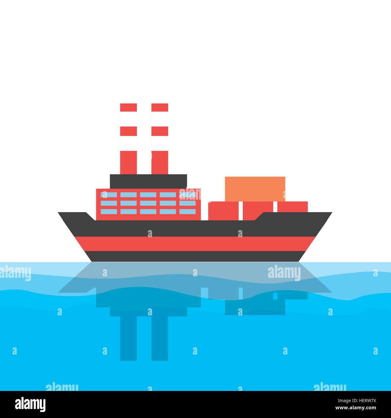 cargo ship icon. colorful design. vector illustration Stock Vector ...