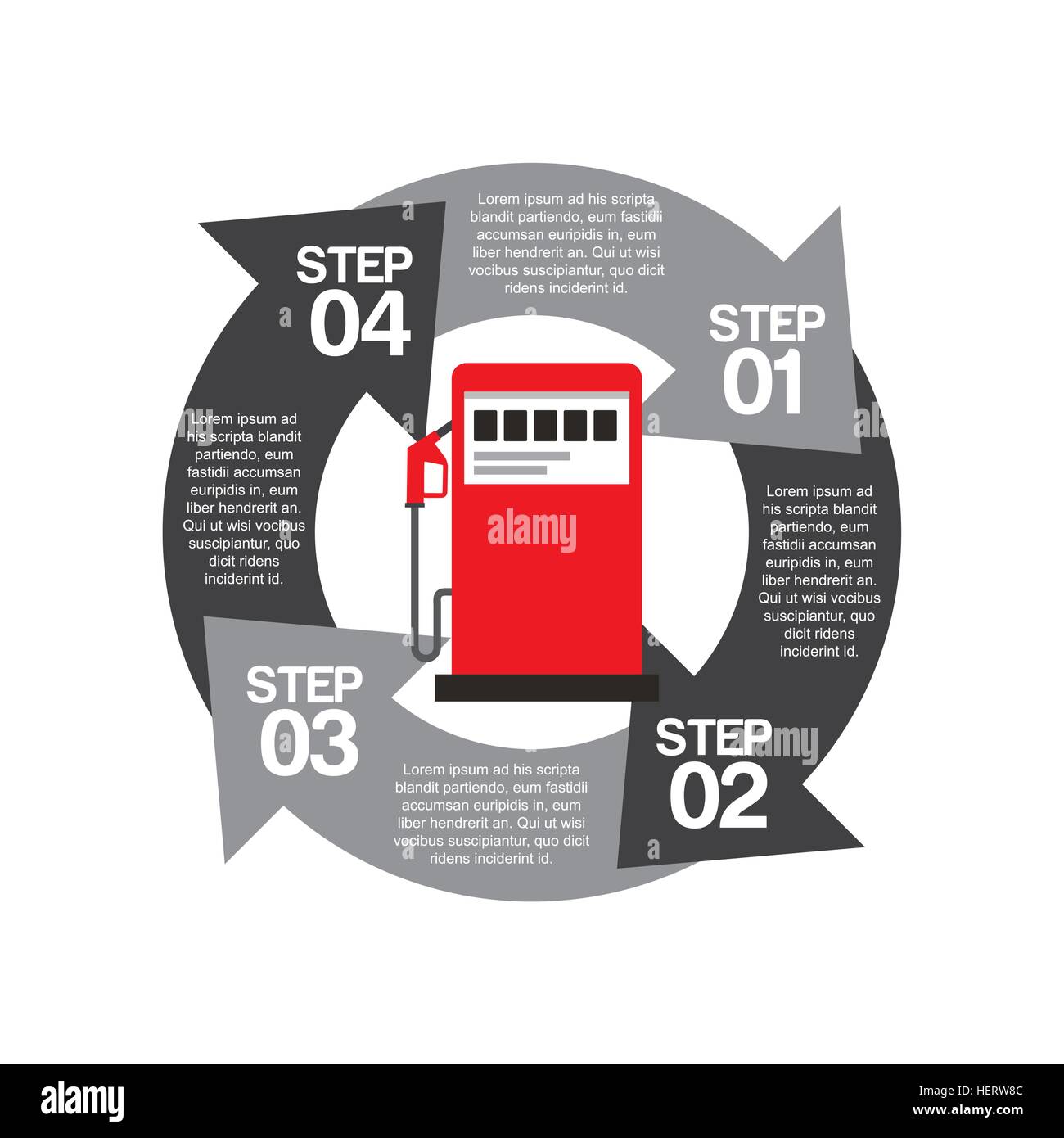infographic presentation of gas station design. colorful design. vector ...