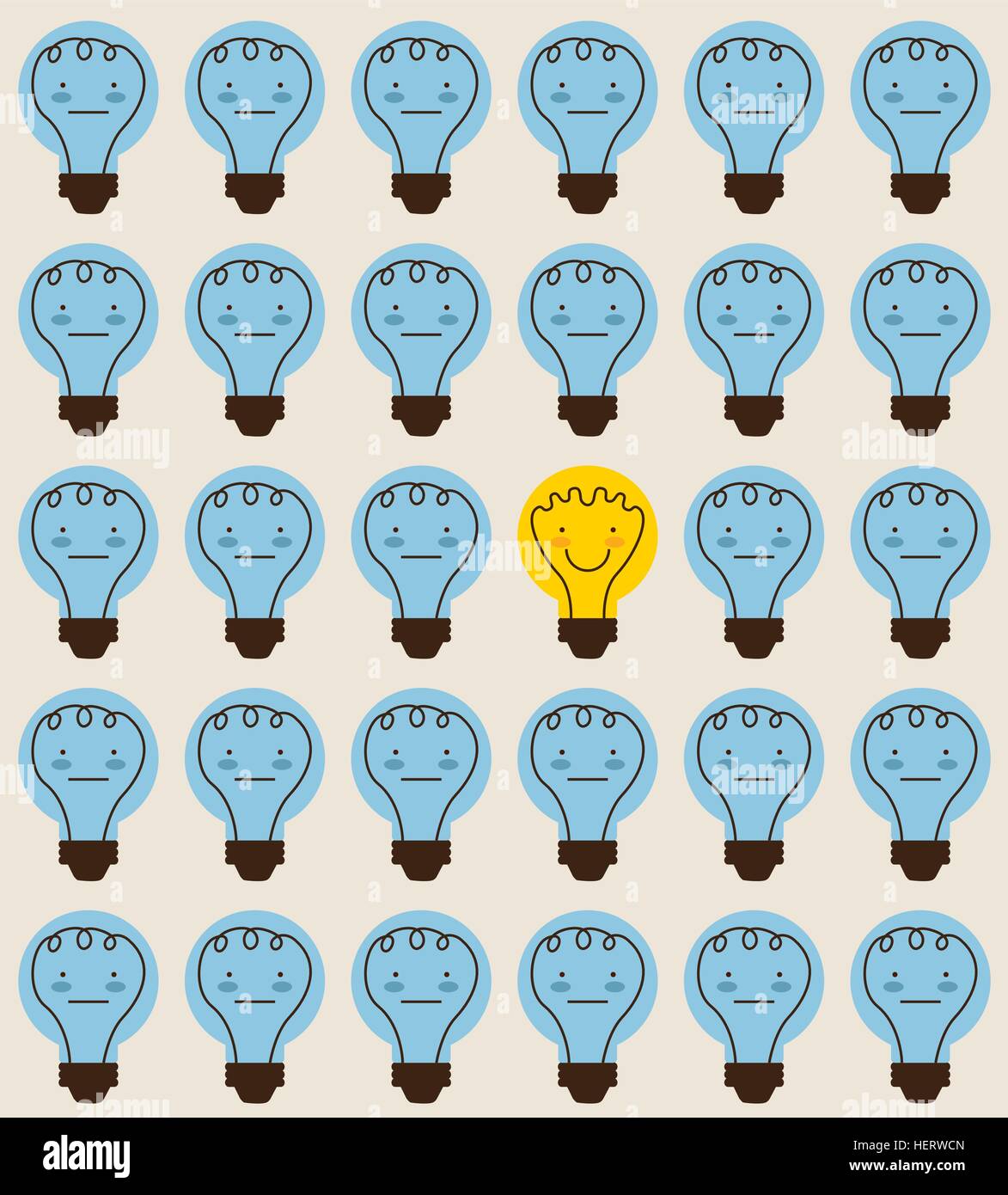 background of cartoon bulbs lights icon. colorful design. vector ...