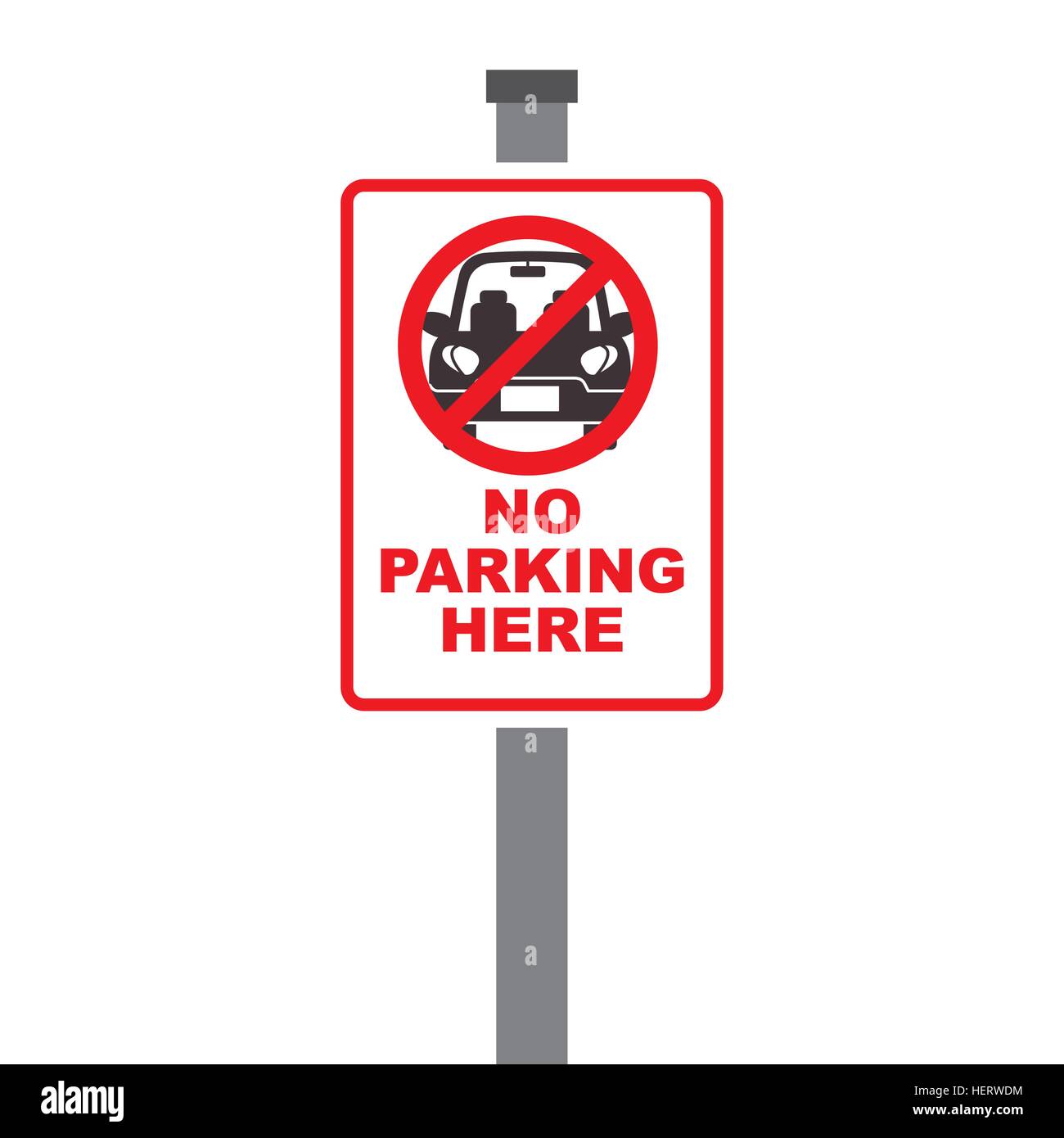 forbidden sign of parking zone over white background. colorful design ...