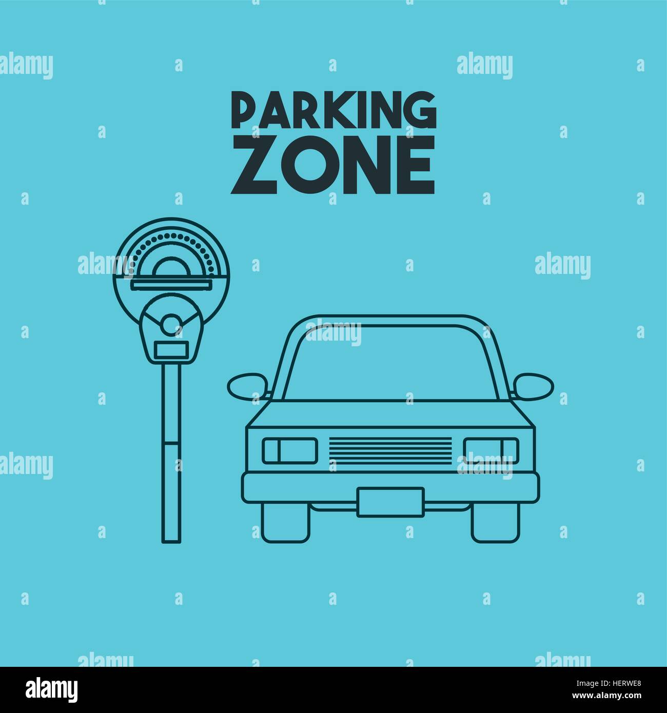 car icon on parking zone. colorful design. vector illustration Stock ...