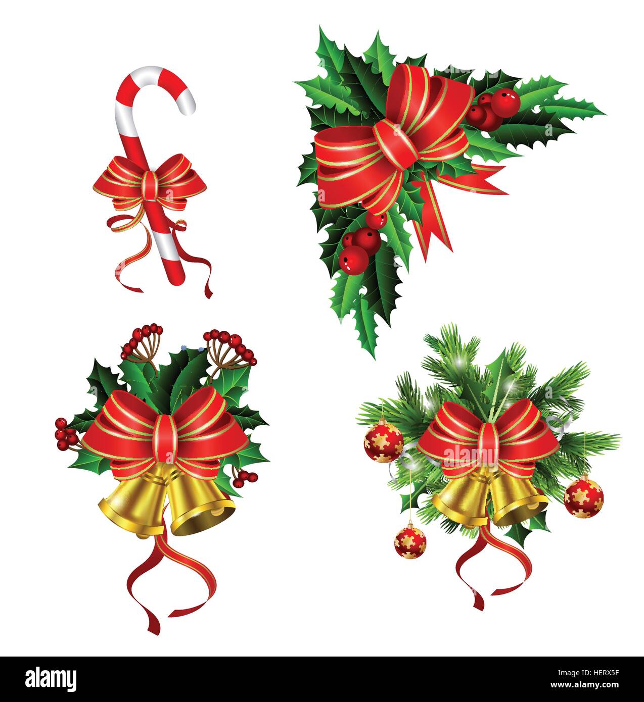 Gold christmas bell cutout Stock Vector Images - Alamy