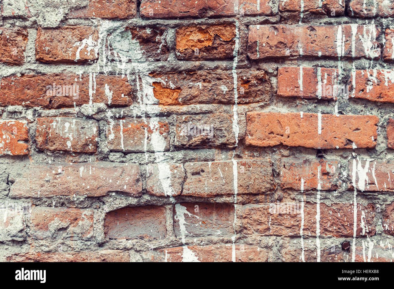 Dirty abandoned old brick wall background Stock Photo - Alamy