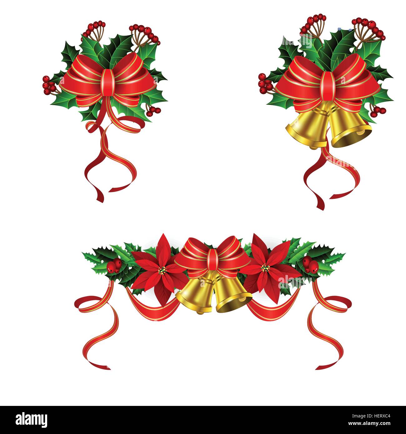 Gold christmas bell cutout Stock Vector Images - Alamy