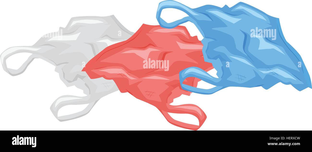 White plastic bags on Stock Vector Images - Alamy