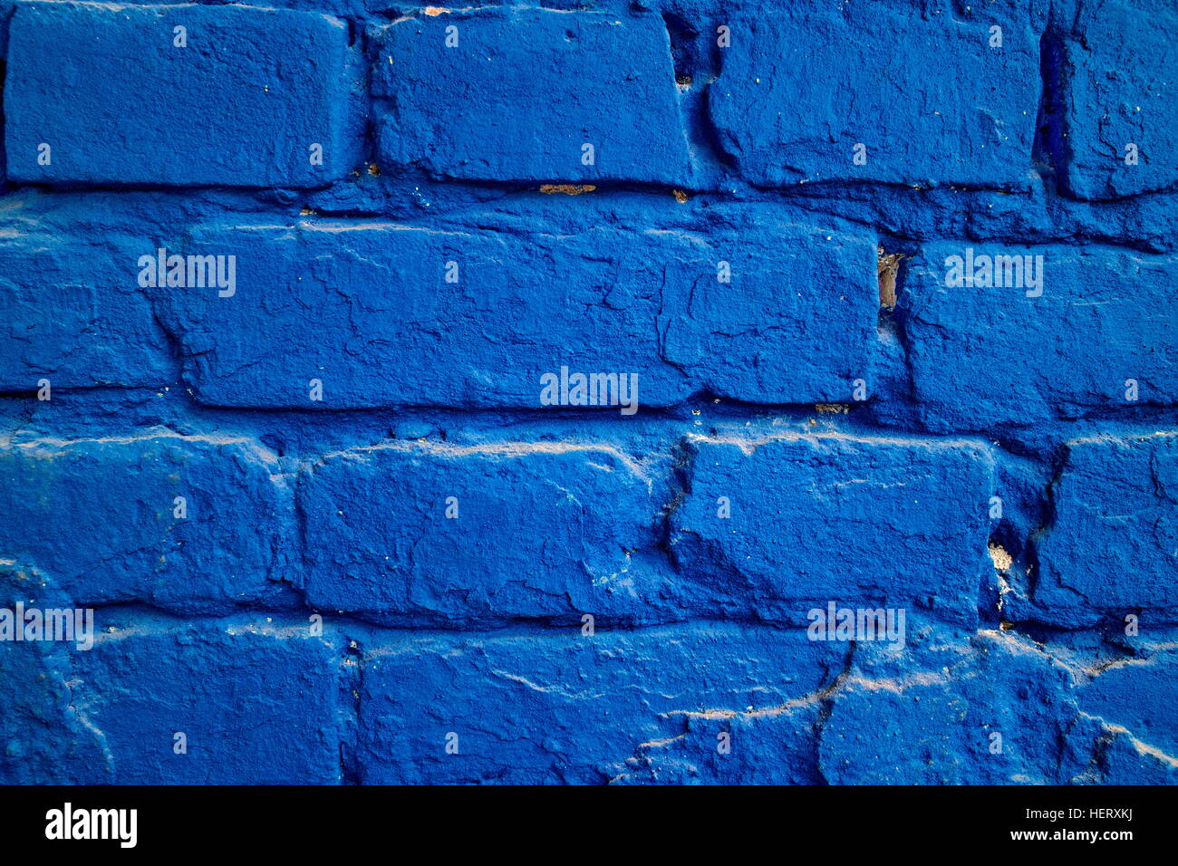 Blue old brick wall Stock Photo - Alamy
