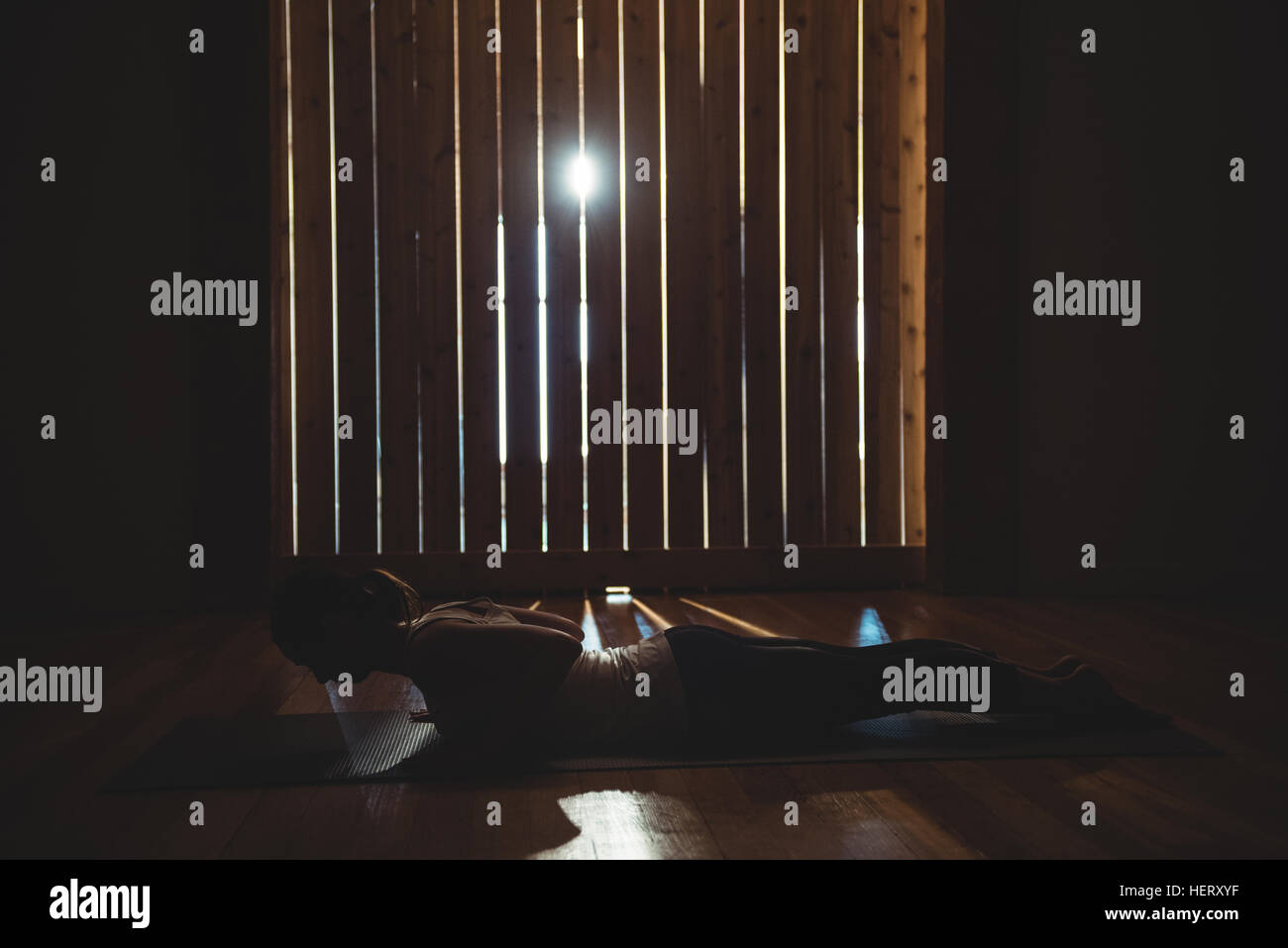 Woman practising cobra pose hi-res stock photography and images - Alamy