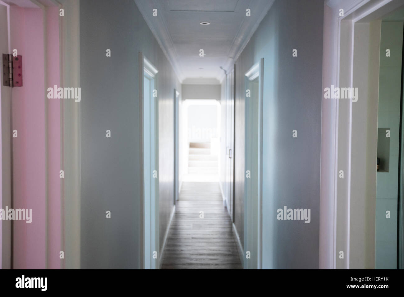 Exterior of a house with empty passage Stock Photo - Alamy