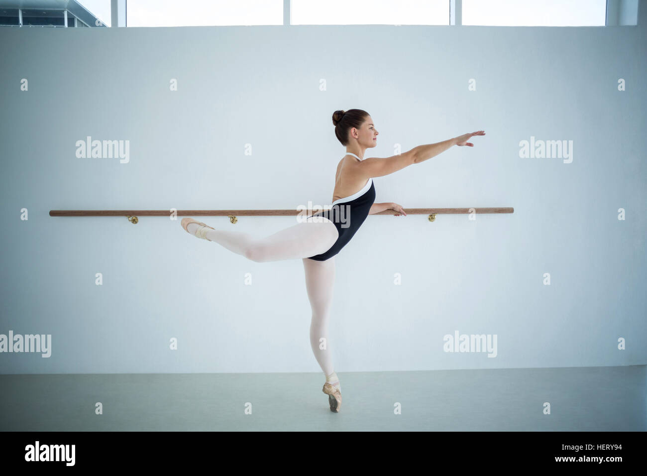 Ballerina practicing ballet dance in the studio Stock Photo - Alamy