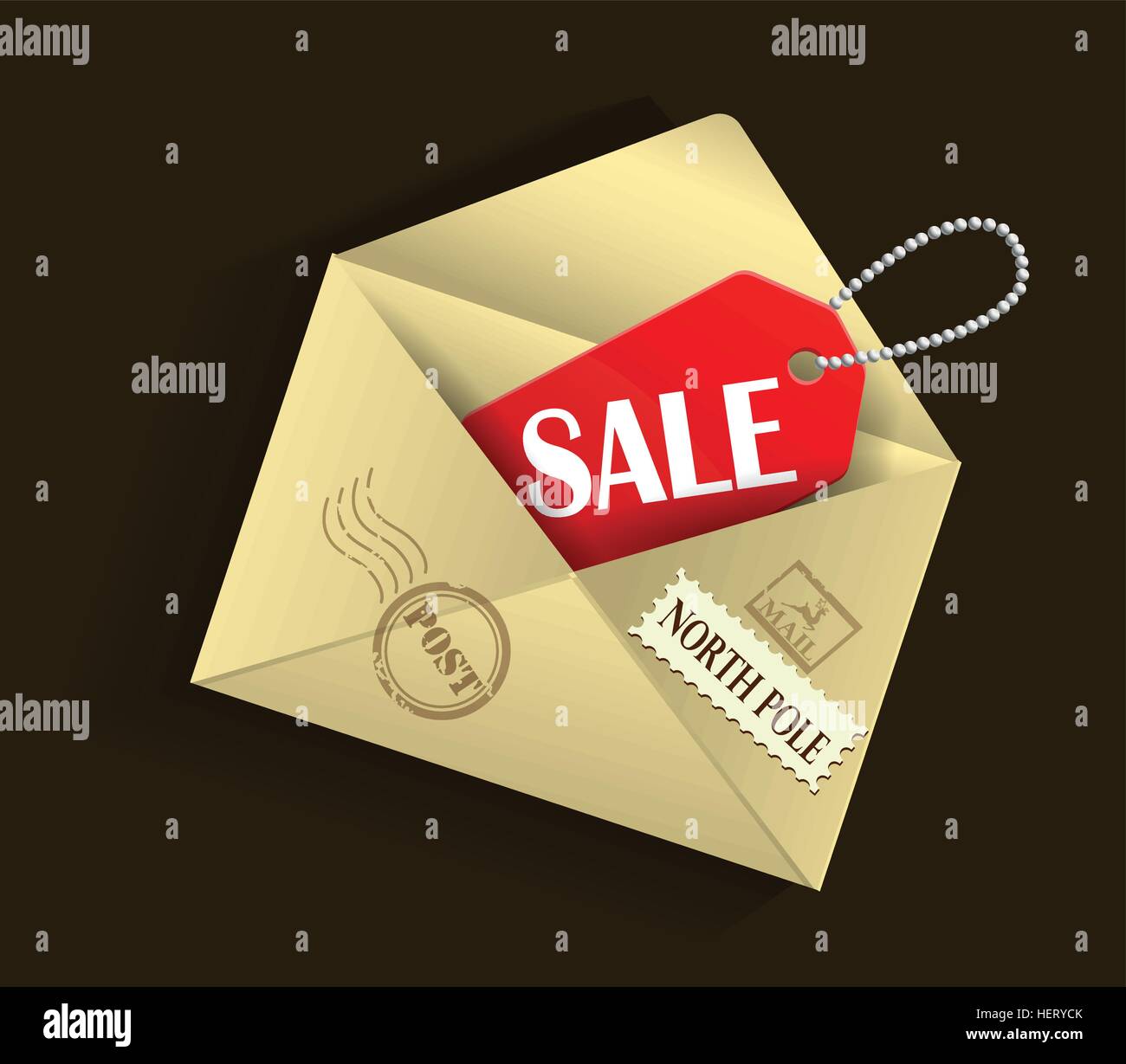Gift certificate in envelope Stock Vector Images - Alamy