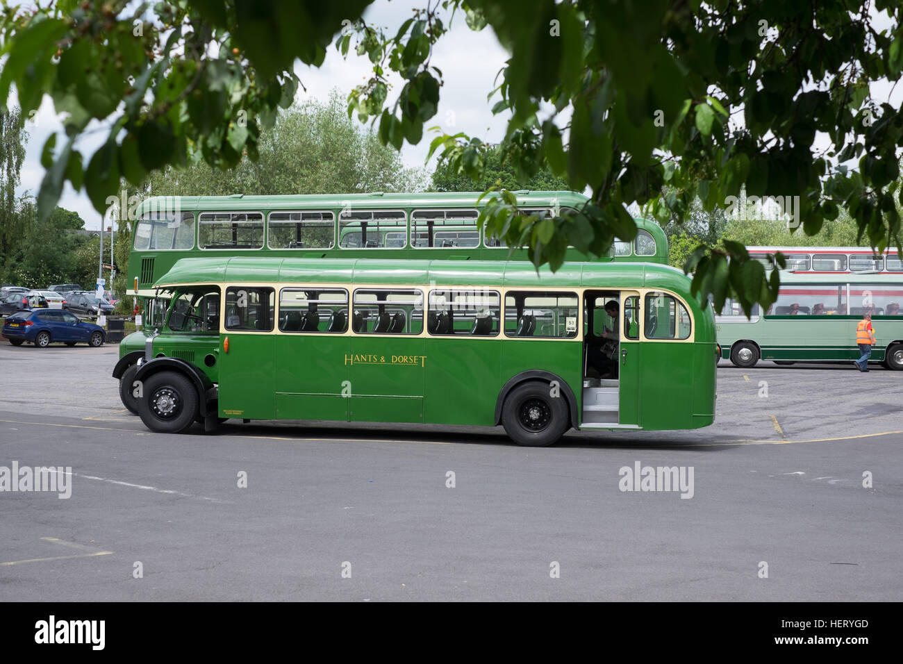 Vintage Hants & Dorset Bus, Salisbury Stock Photo - Alamy