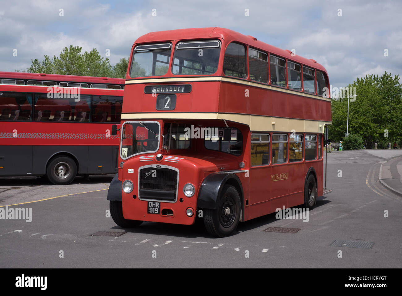 Vintage Wilts & Dorset Bus, Salisbury Stock Photo - Alamy