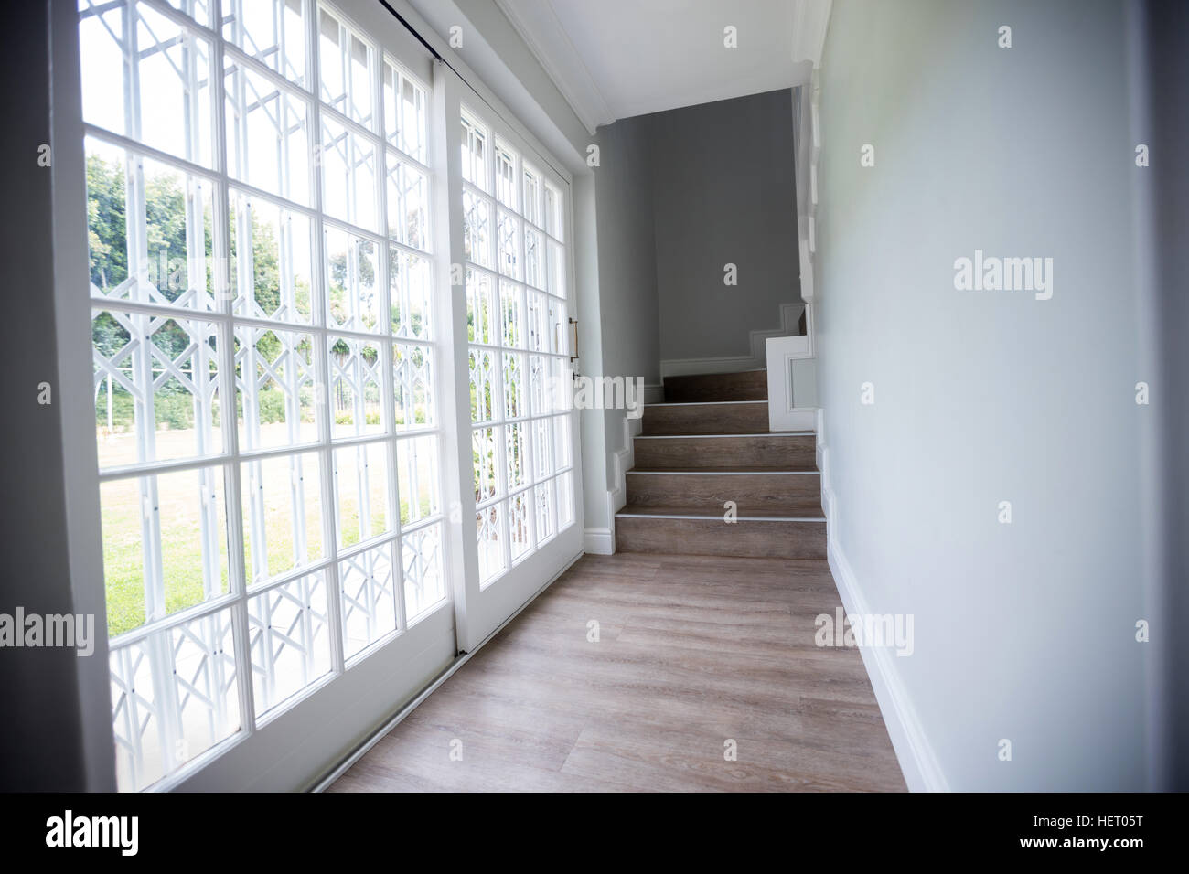 Exterior of a house with empty passage Stock Photo - Alamy