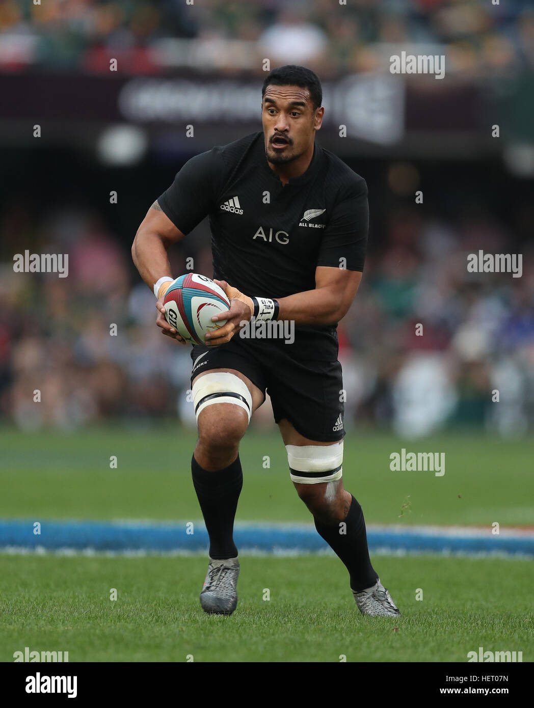 DURBAN, SOUTH AFRICA - OCTOBER 08: Jerome Kaino of New Zealand during ...