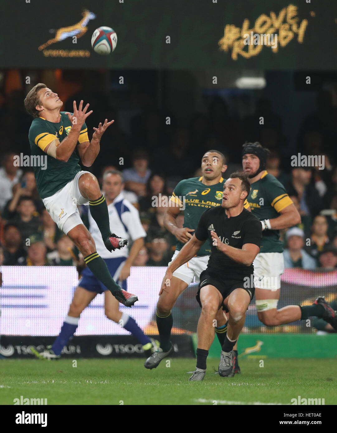 DURBAN, SOUTH AFRICA - OCTOBER 08: Patrick Lambie of South Africa looks ...