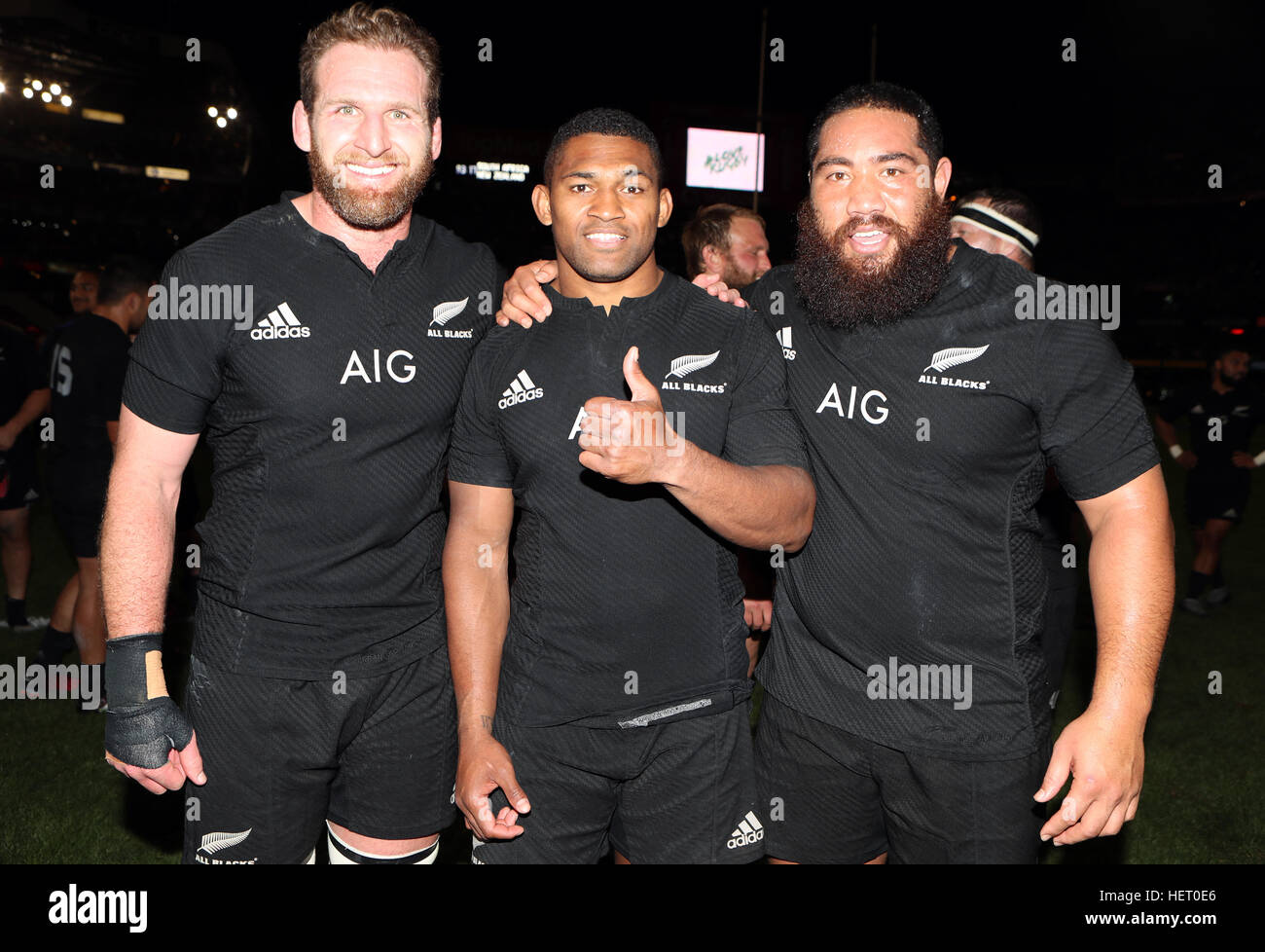 DURBAN, SOUTH AFRICA - OCTOBER 08: Kieran Read (captain) of New Zealand ...