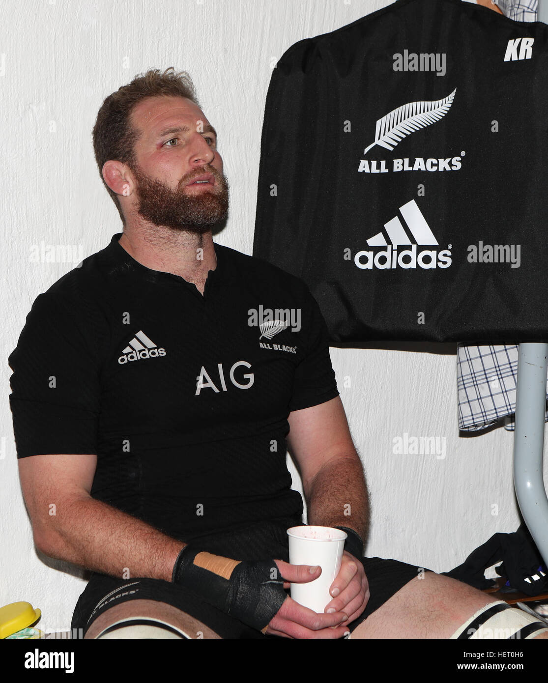 Kieran read captain of new zealand all blacks hi-res stock photography ...