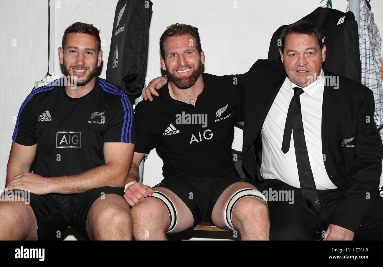 DURBAN, SOUTH AFRICA - OCTOBER 08: Luke Romano with Kieran Read ...