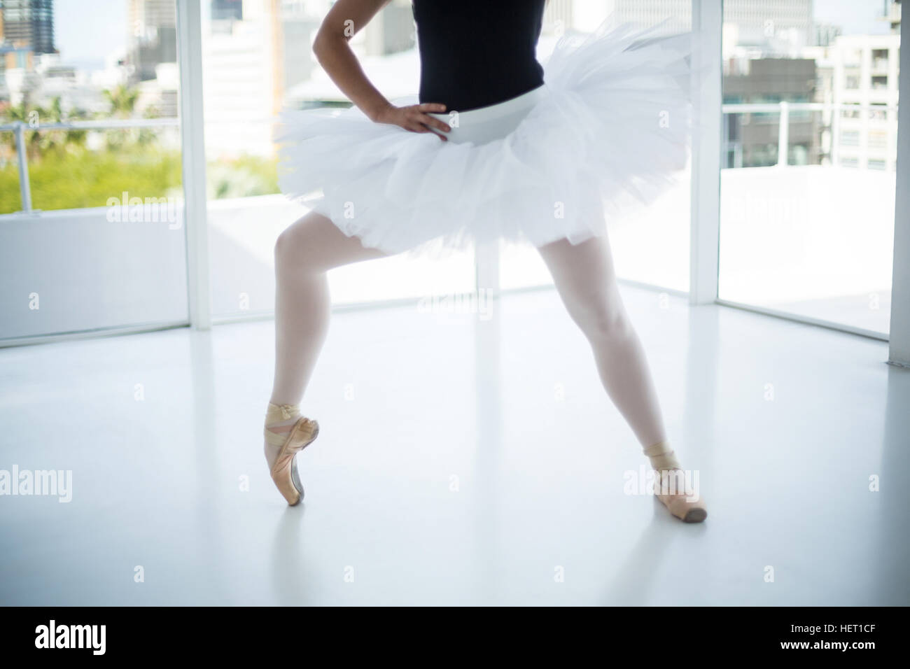 Ballerina practicing ballet dance in the studio Stock Photo - Alamy