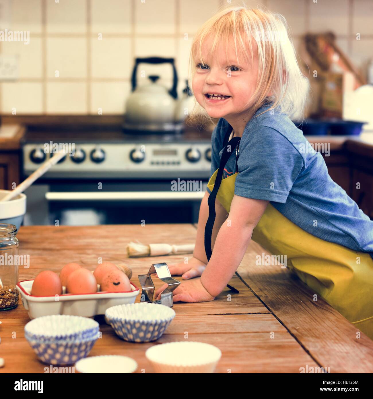 Kid Cooking Class Baking Concept Stock Photo - Alamy