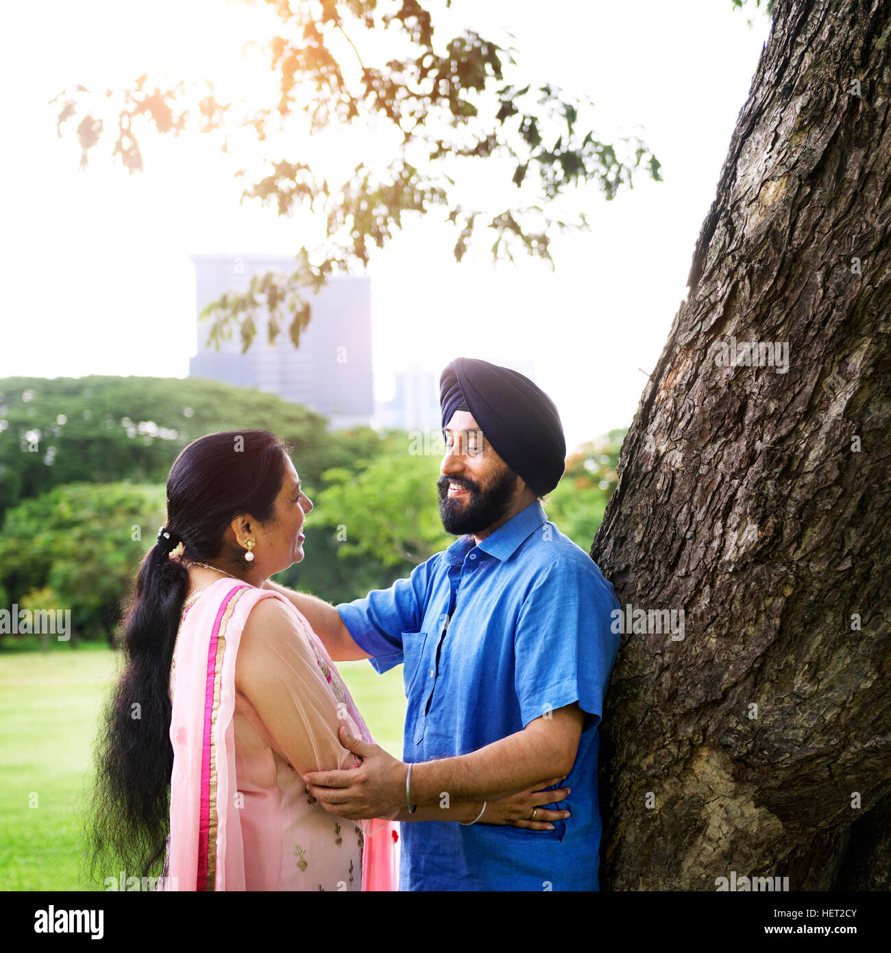 Indian Couple Love Care Concept Stock Photo - Alamy