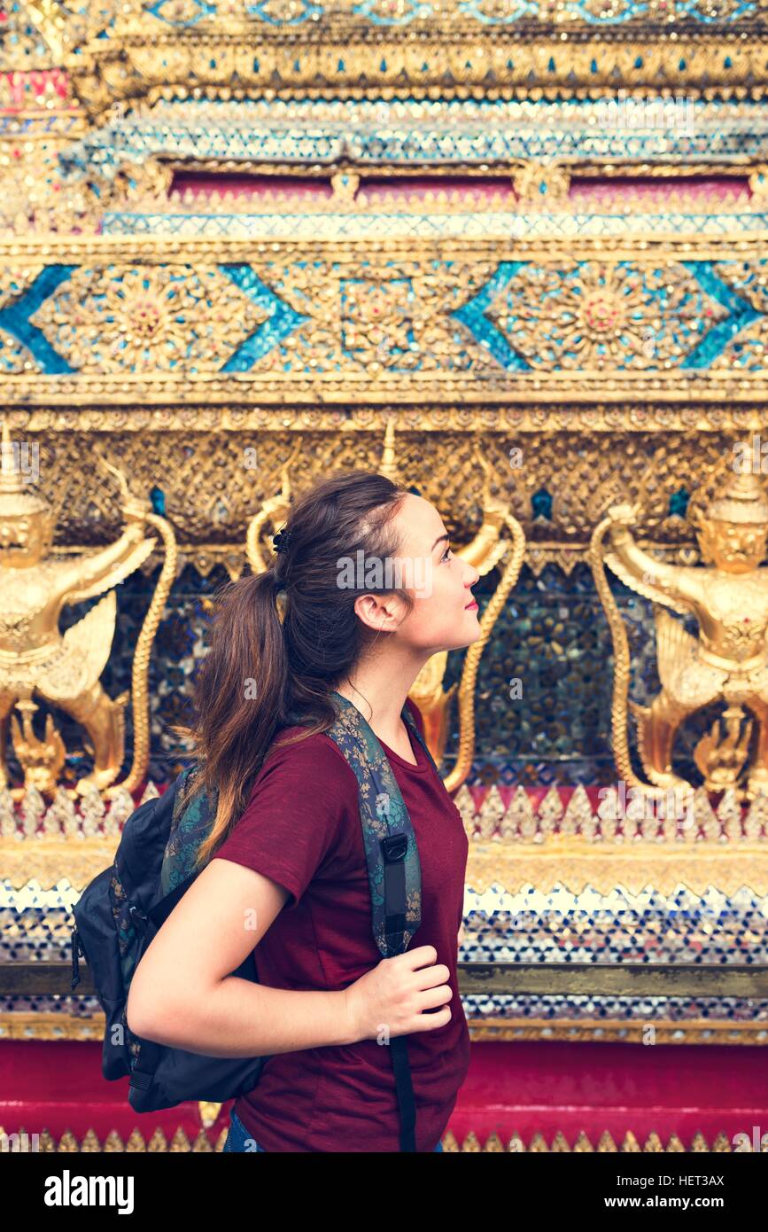 Woman Traveler Thailand Destination Culture Concept Stock Photo - Alamy