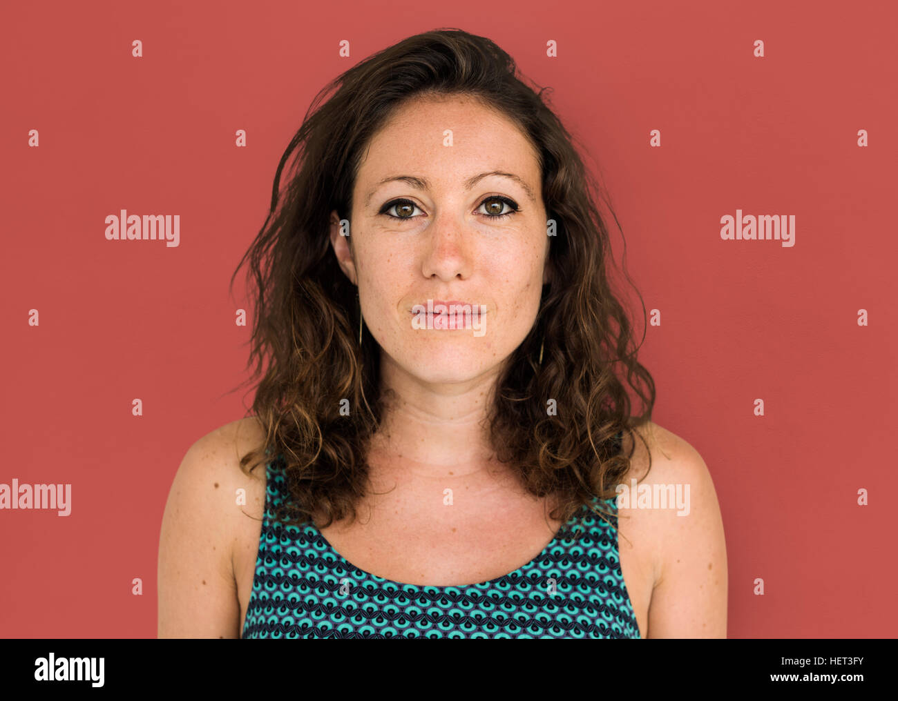 Woman Smiling Happiness Portrait Concept Stock Photo - Alamy