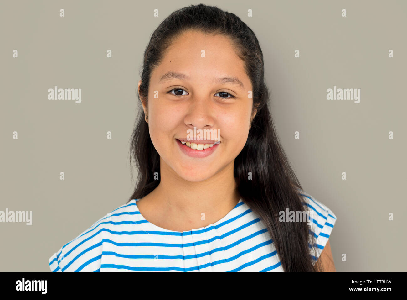 Girl Cheerful Studio Portrait Concept Stock Photo - Alamy