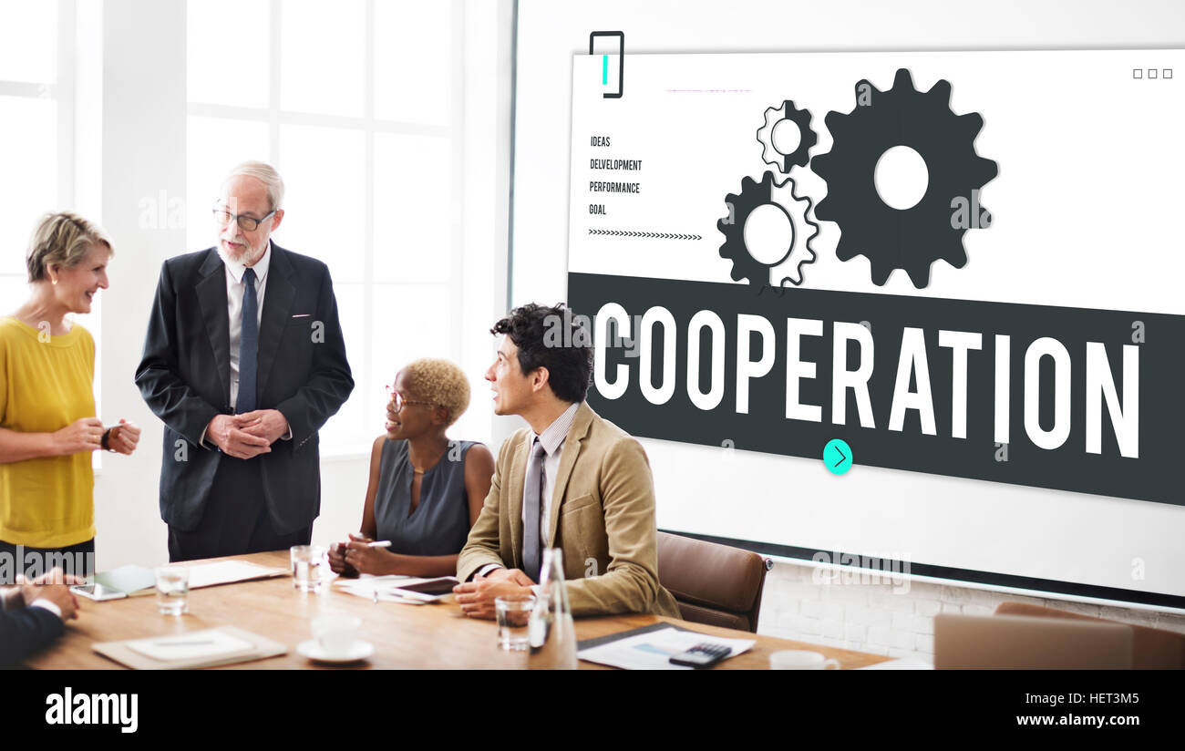 Cooperation Business Team Organization Concept Stock Photo - Alamy