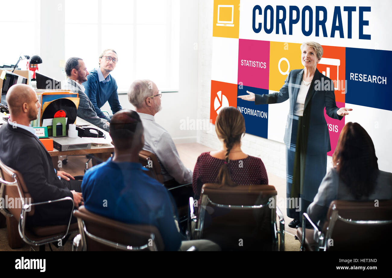 Discussion Corporate Presentation Strategy Concept Stock Photo - Alamy