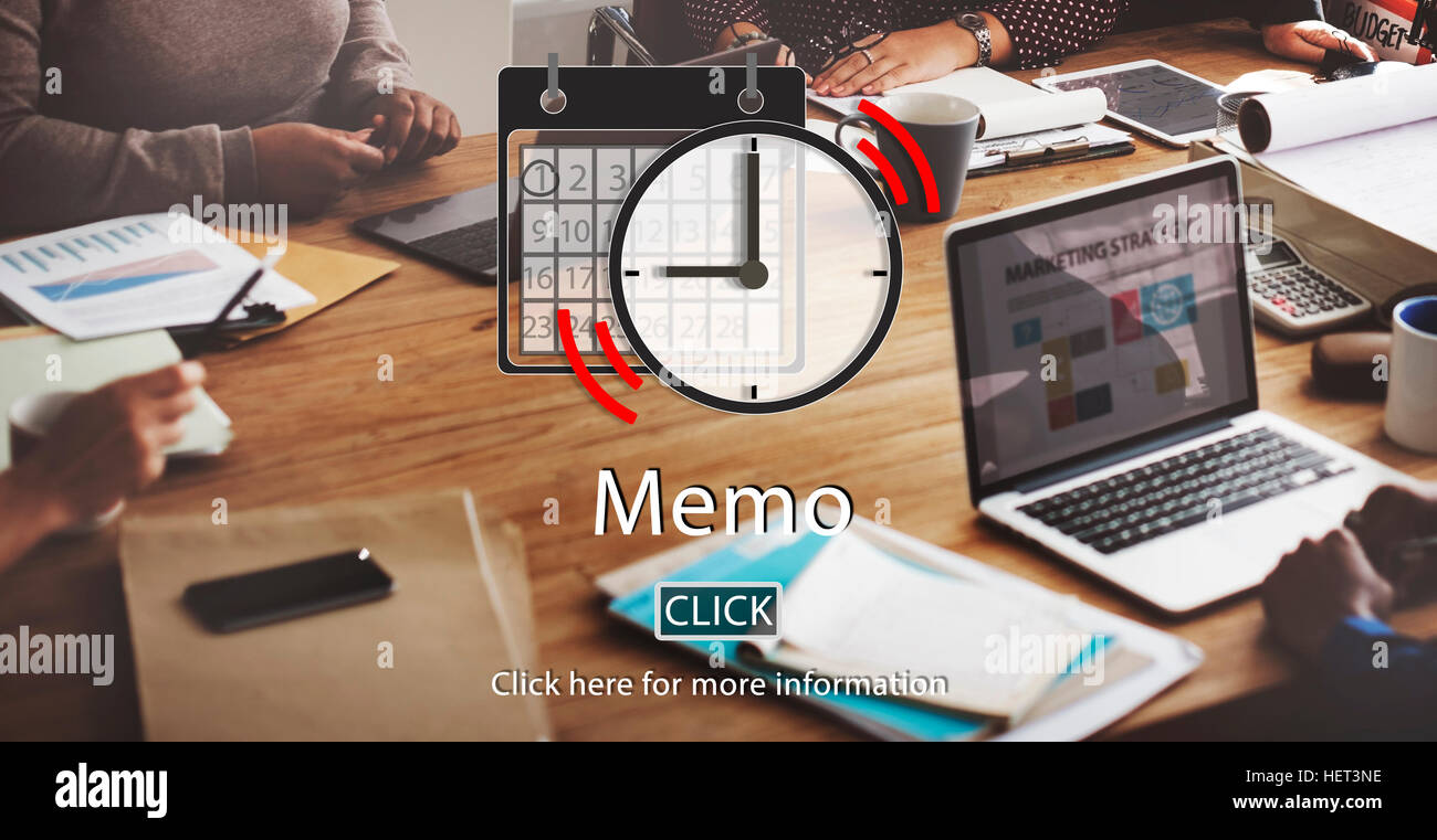Memo Appointment Organizer Plan Reminder Concept Stock Photo - Alamy