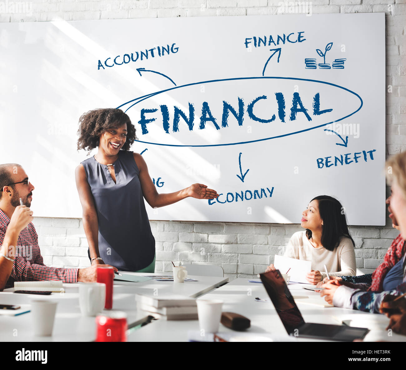 Financial Income Economic Diagram Money Concept Stock Photo - Alamy
