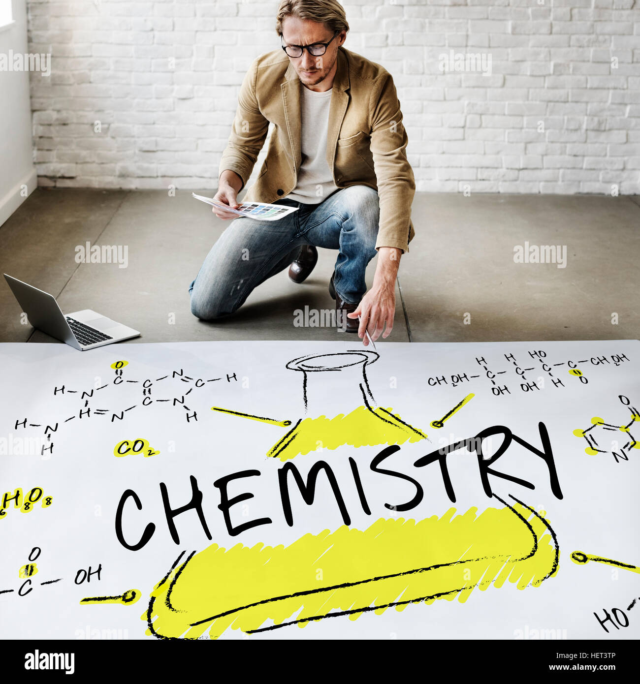 Science Experiment Laboratory Formula Chemical Concept Stock Photo - Alamy